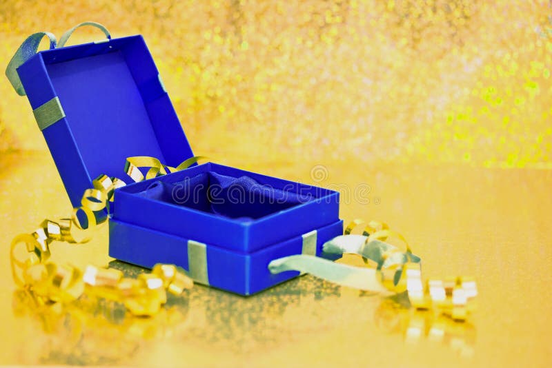 Open Present Box on Golden Background Stock Photo - Image of present ...