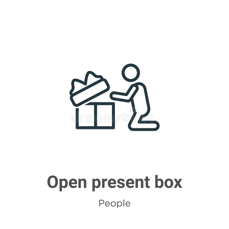 Open Box Concept Outline Thin Stock Illustrations – 1,512 Open Box ...