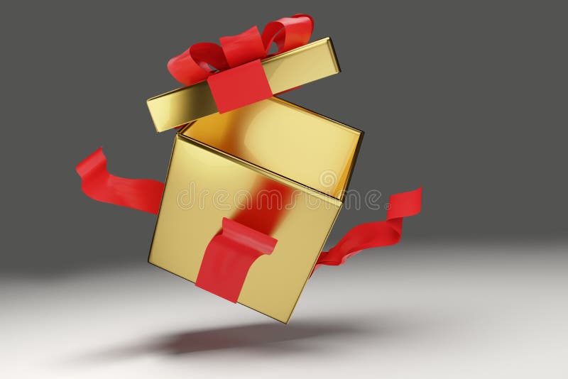 Open Present 3d Illustration Stock Illustration - Illustration of ...
