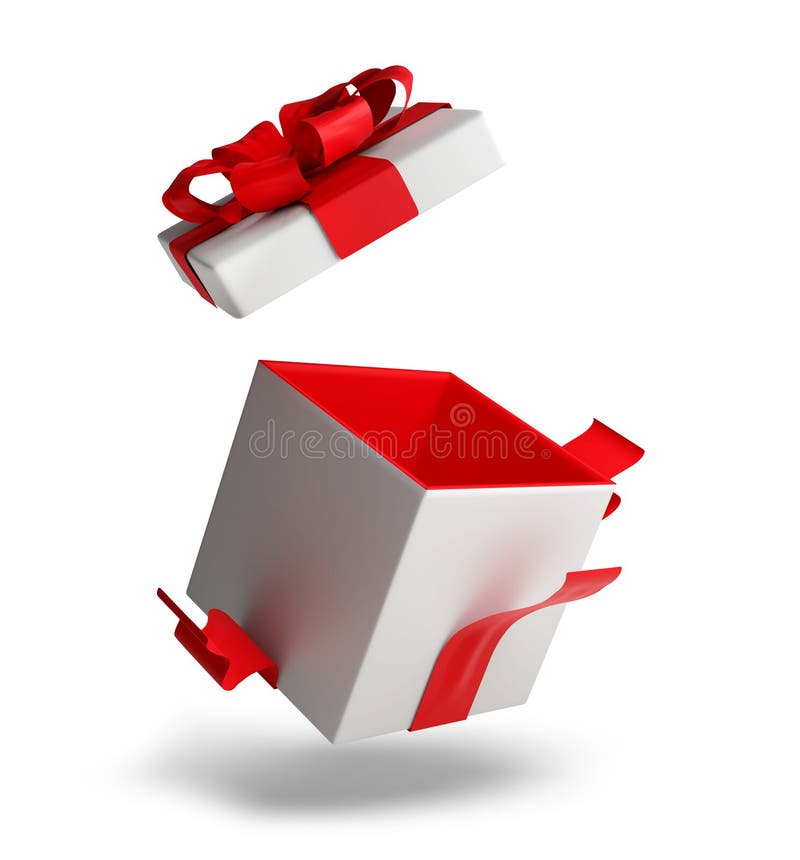 Open Present 3d Illustration Stock Illustration - Illustration of ...