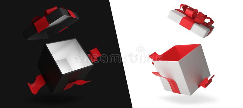 Open Present 3d Illustration Stock Illustration - Illustration of event ...
