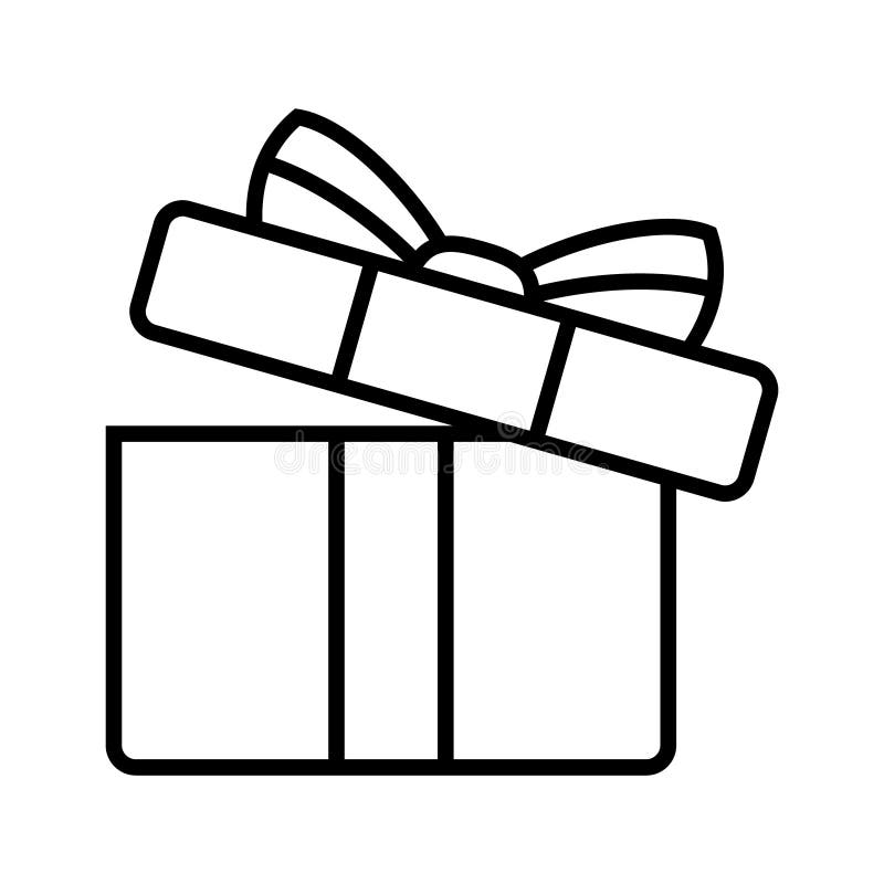 Open Present Gift Box Icon. Vector Isolated Elements. Christmas Gift ...