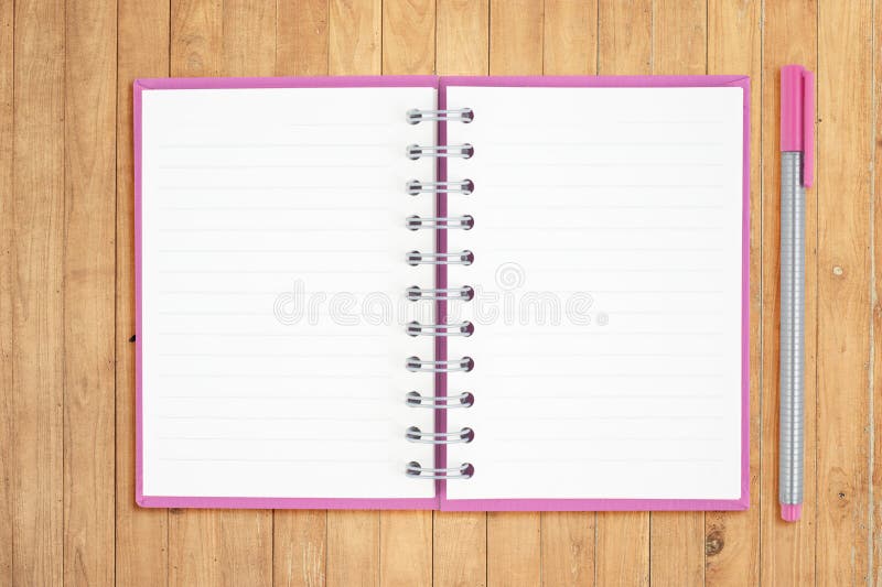 Purple Notebook for Text and Background for Work and Study Stock Image ...