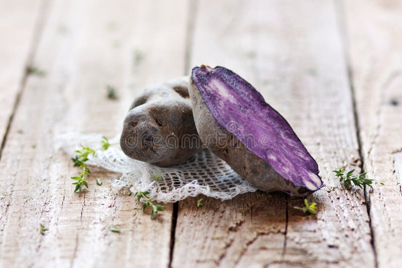 Open purple potato stock photo. Image of purple, potatoes - 21962736