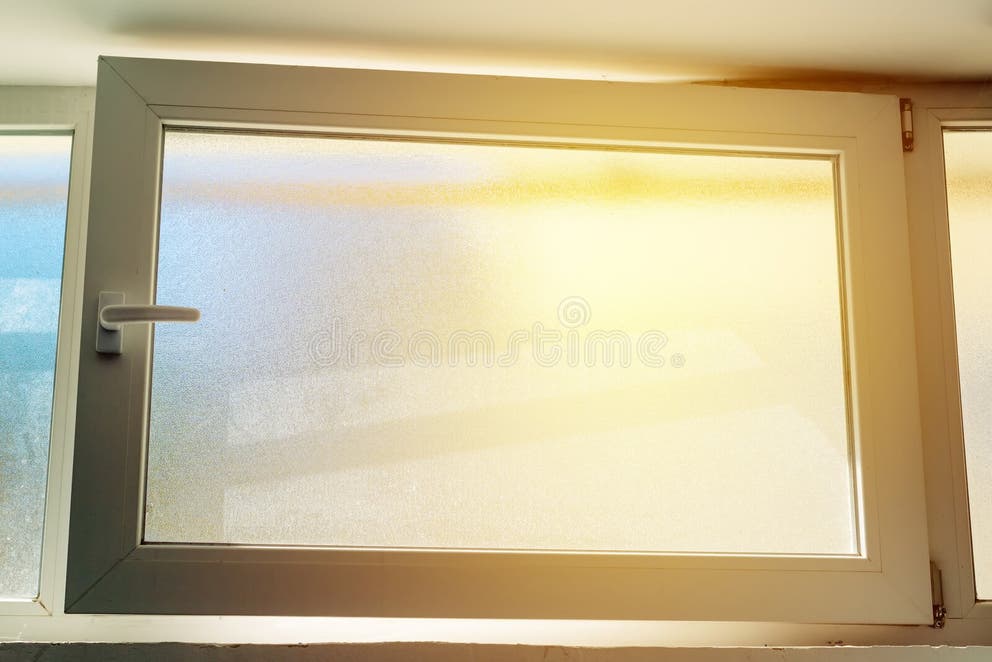 Open PVC basement window stock photo. Image of polyvinyl - 96307416