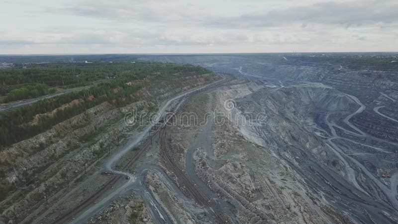 Open Quarry for Stone Extraction. Quarry. Panorama Aerial View. the ...