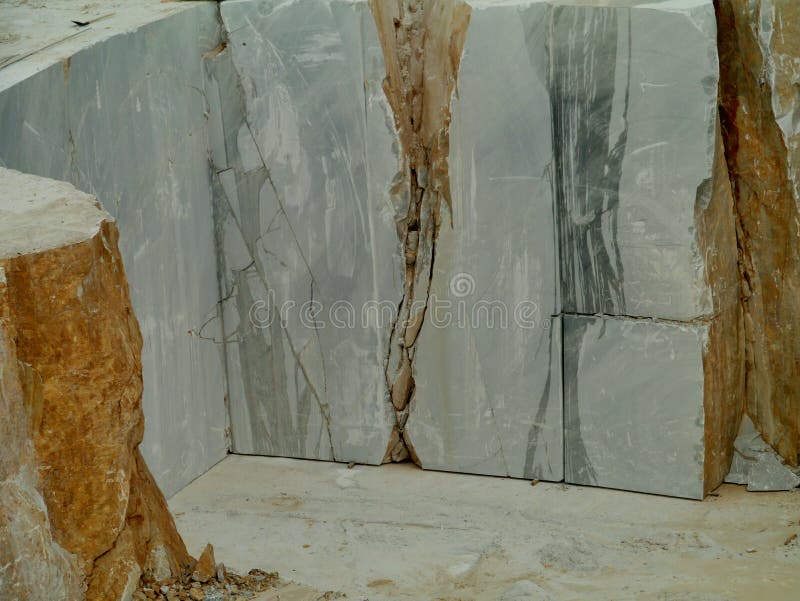 An Open Marble Pit Mine in Carrara in Italy Stock Image - Image of ...