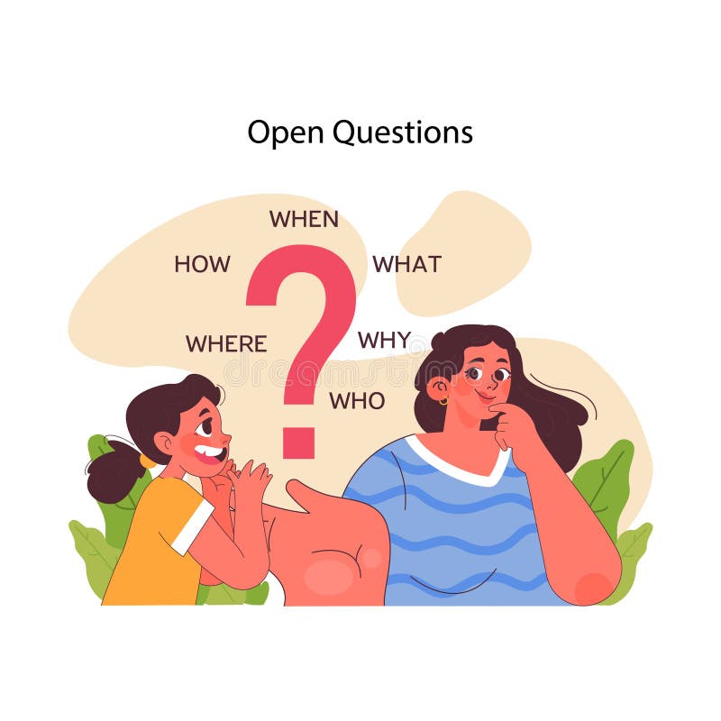 Open Questions Concept. Flat Vector Illustration Stock Vector ...