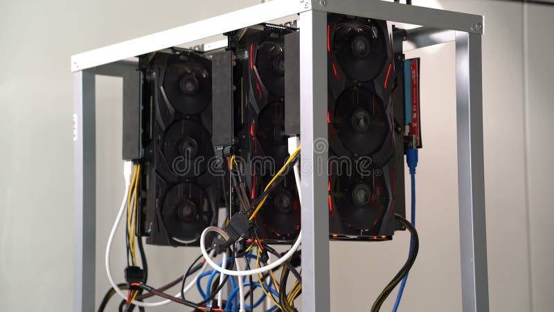 Open Rack for Cryptocurrency Mining Includes Graphics Cards ...
