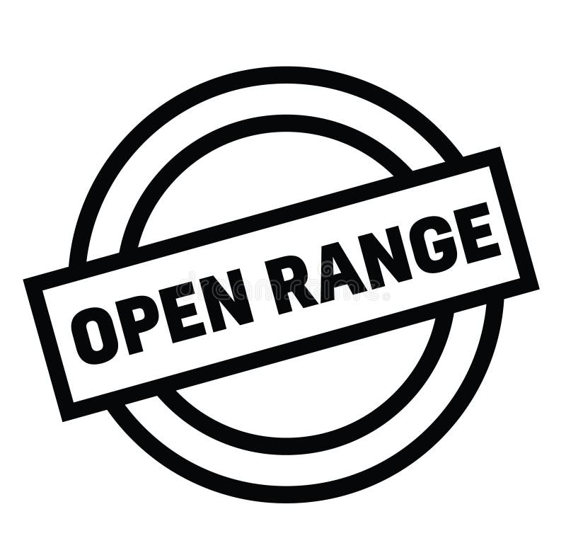 Open range rubber stamp stock vector. Illustration of freerange - 125386846