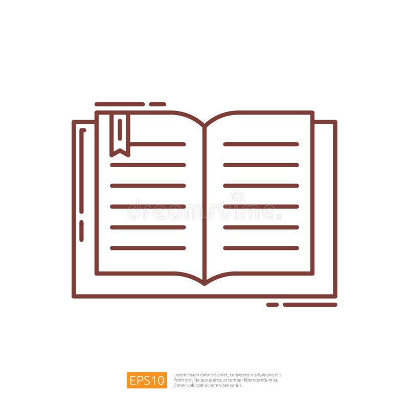 Open Reading Book Icon Vector Flat Stock Illustration - Illustration of ...
