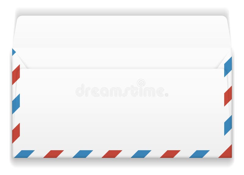 Open Rectangle Envelope. Letter Package Stock Vector - Illustration of ...