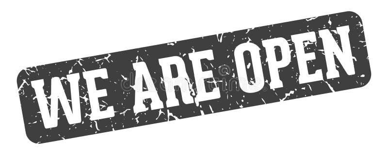 We are Open Rectangular Sign. we are Open Stamp Stock Vector ...