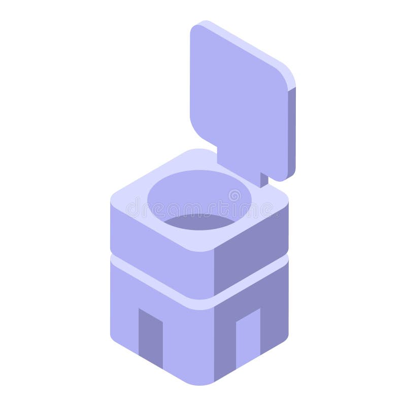 Open Recycle Bin Isometric Icon Representing Waste Management Stock ...