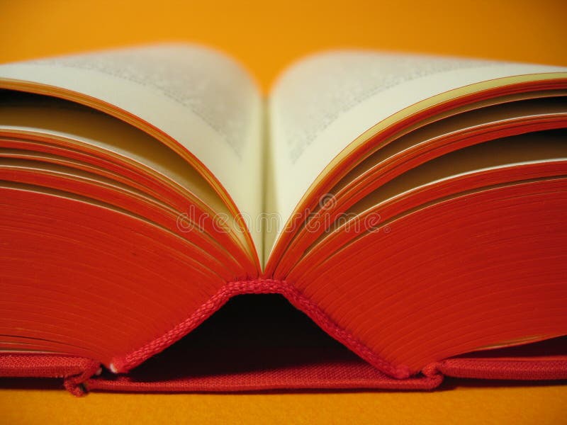 Open Red Book stock photo. Image of stories, orange, books - 14116