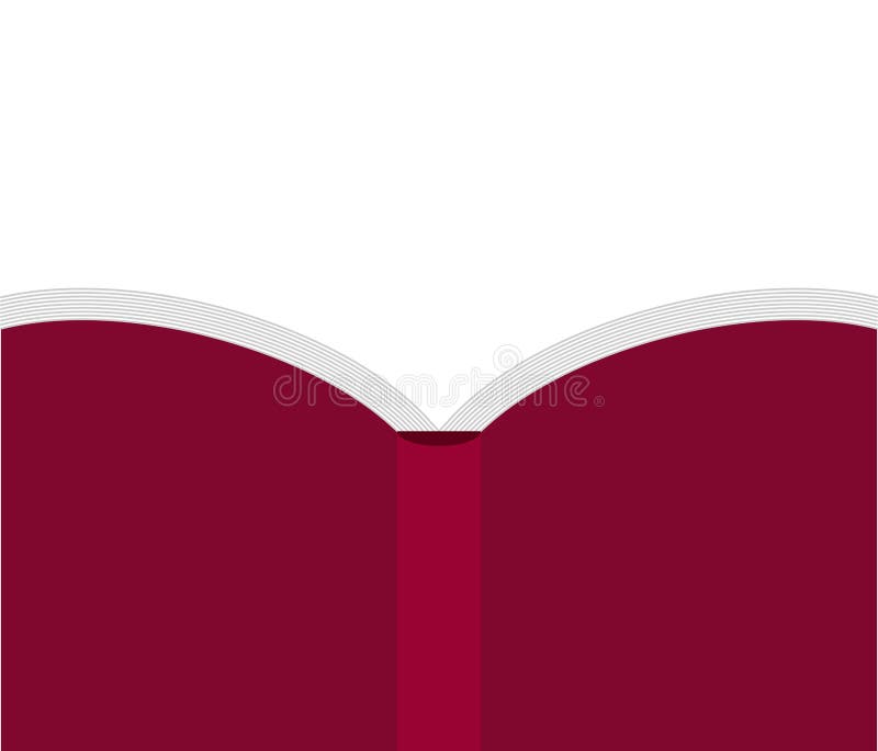 Open Red Book Back Isolated. Vector Illustration Stock Vector ...