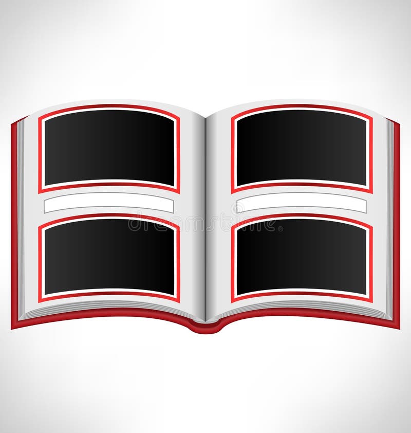Open Red Book Grayscale Stock Illustrations – 8 Open Red Book Grayscale ...