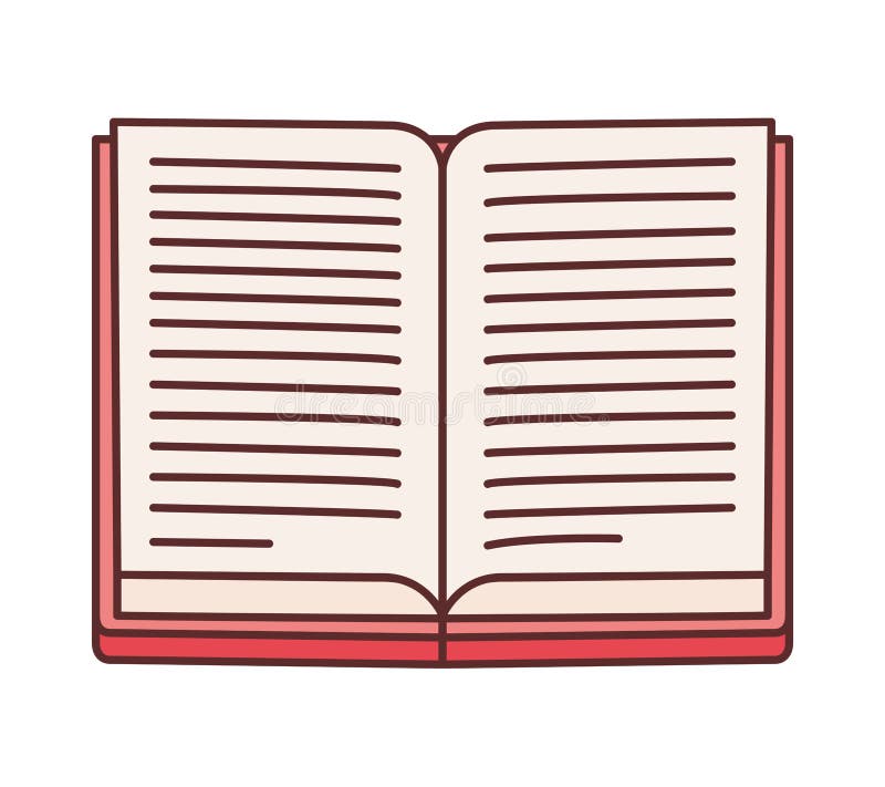 Open red book stock vector. Illustration of ebook, sheet - 229379733