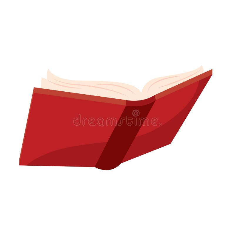 Open red book view. Vector stock vector. Illustration of vector - 378034708