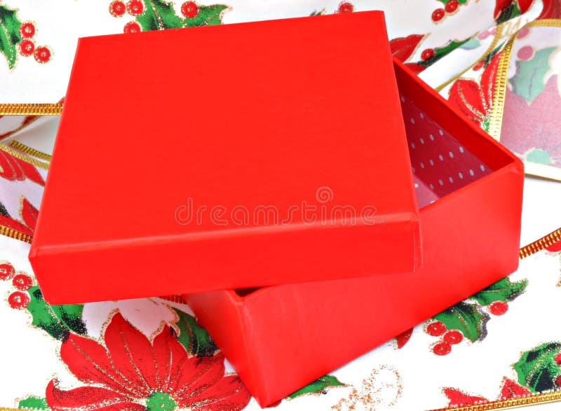 Open red box stock photo. Image of decoration, ribbon - 21190172