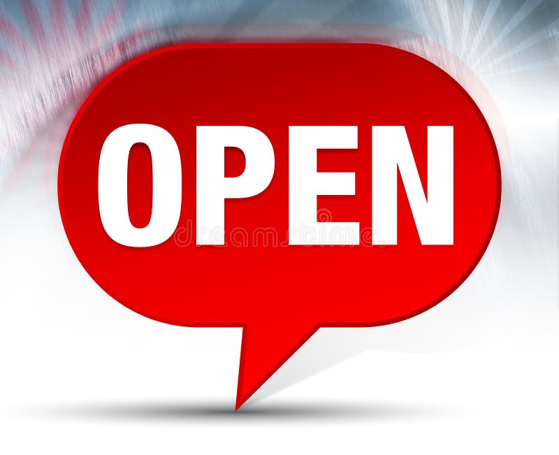 Open Red Bubble Background stock illustration. Illustration of speech ...