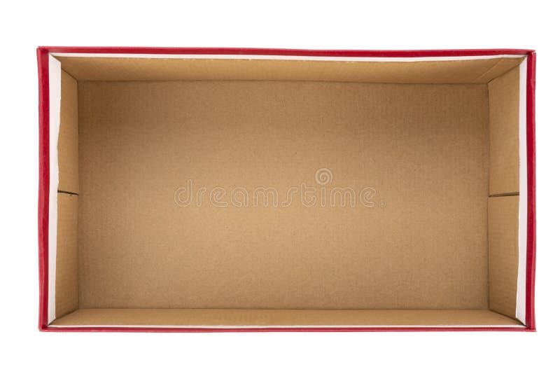 Cardboard Box without Lid. Isolated on a White Background Stock Image ...