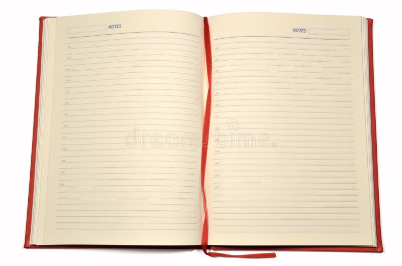 Open red diary stock photo. Image of space, organizer - 51522044
