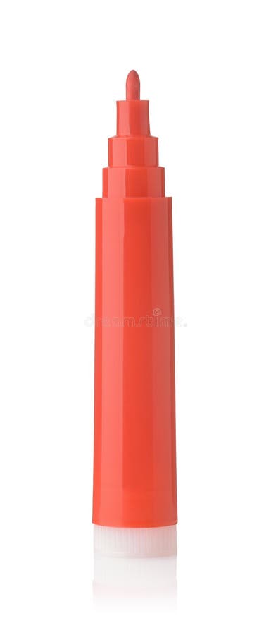 Open red felt tip pen stock photo. Image of object, office - 157506540