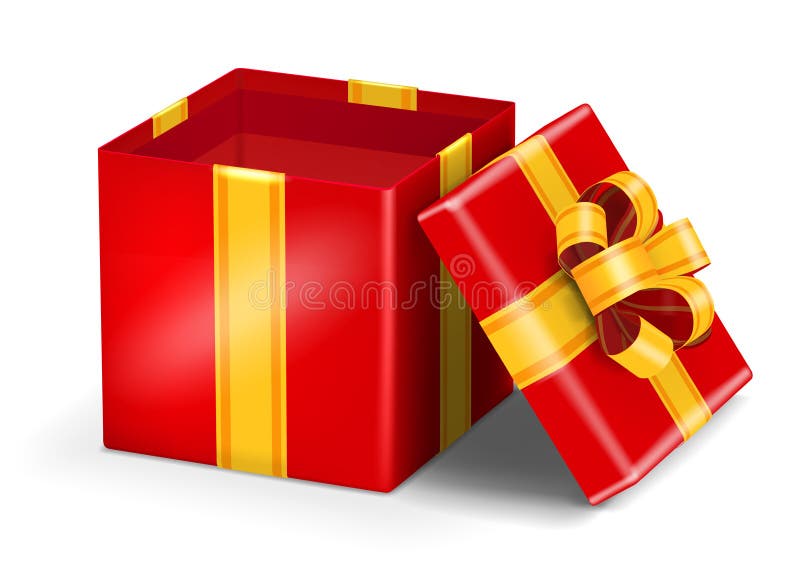 Open red gift stock vector. Illustration of container - 65682267