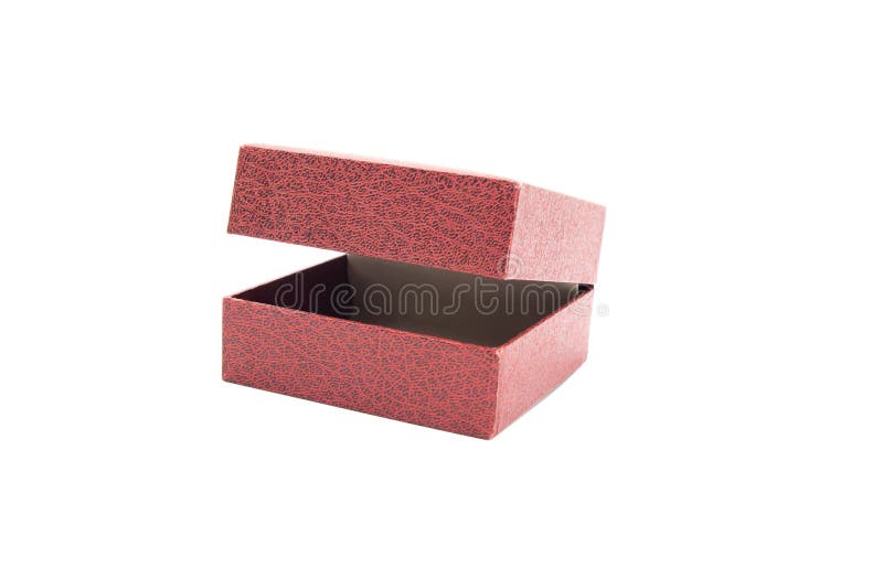 Open Red Gift Box Isolated on White, Watch Gift Box Stock Photo - Image ...