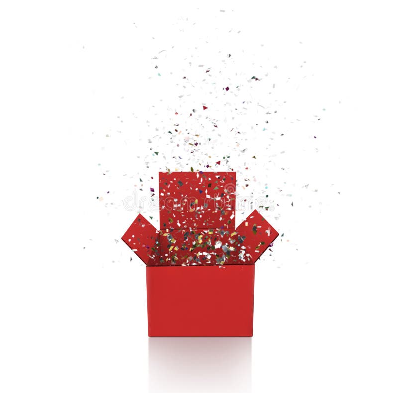 Open the Red Gift Boxes and Join the Scatters To Win Prizes Stock Photo ...