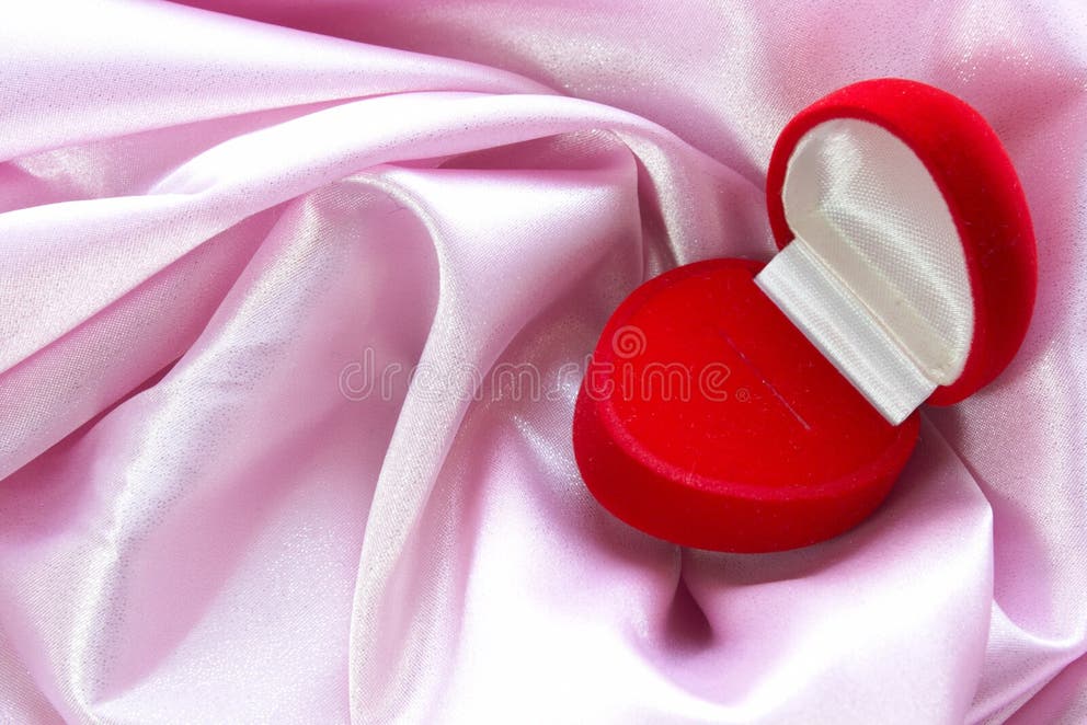 Open Red Heart Box on Pink Silk Stock Photo - Image of precious, gift ...