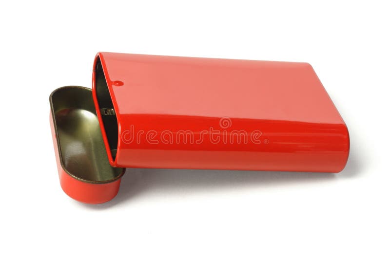 Open Red Metal Box stock photo. Image of texture, rectangular - 23554926