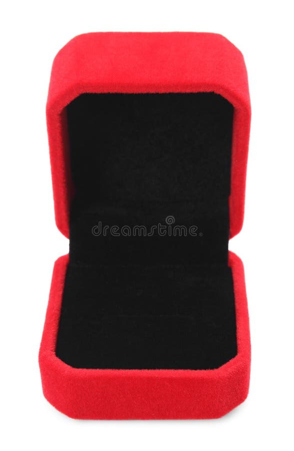 Open Red Ring Box Isolated on White Stock Photo - Image of elegant ...