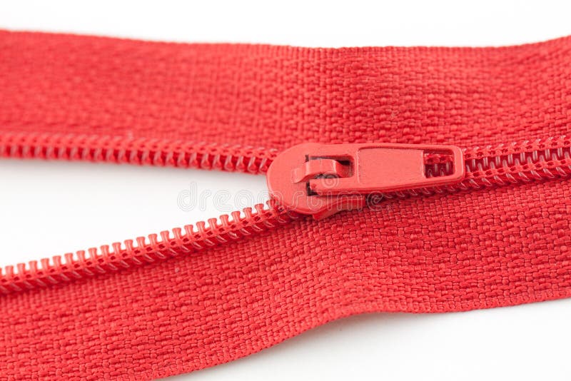 Open red zipper stock photo. Image of open, apparel, cloth - 12014490