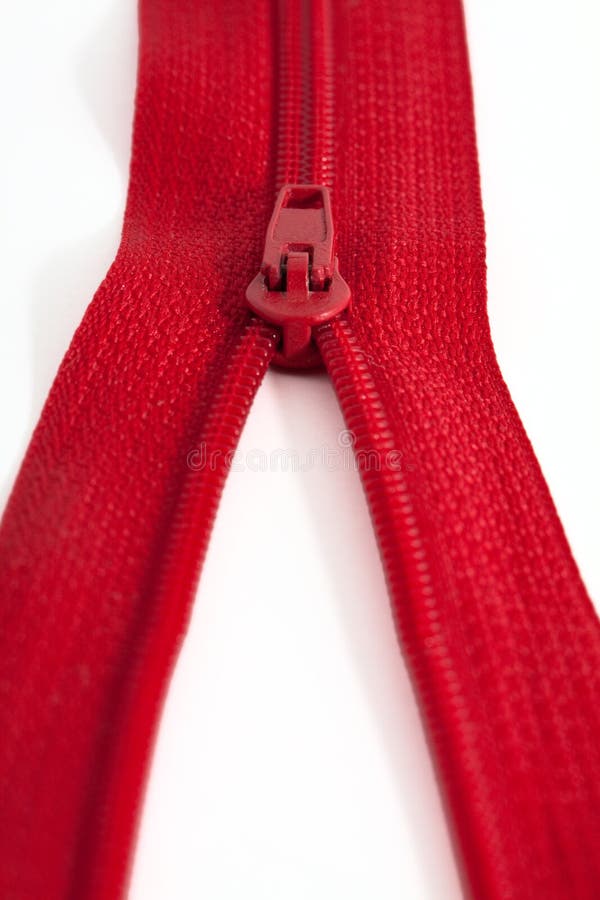 Open red zipper stock photo. Image of open, apparel, cloth - 12014490