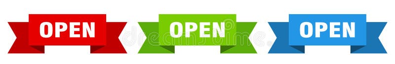 Open Ribbon. Open Isolated Paper Sign. Banner Stock Vector ...