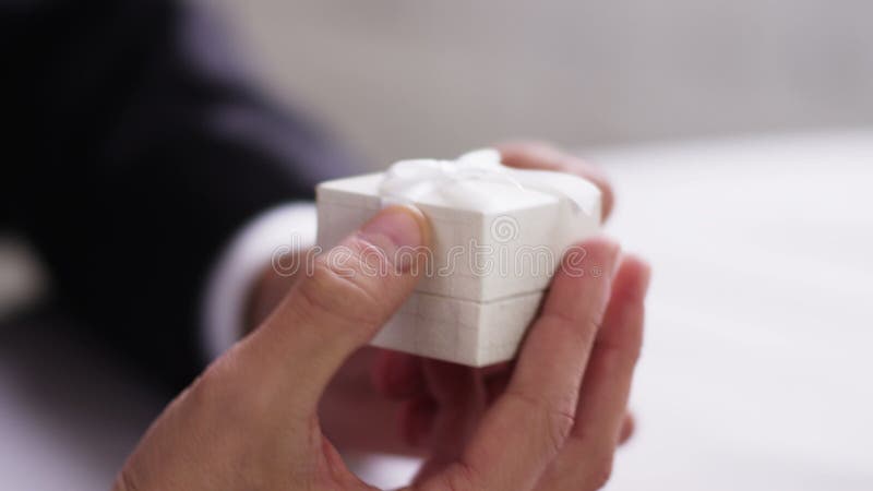 Open Ring Box with Diamond Ring Stock Video - Video of bride, dinner ...