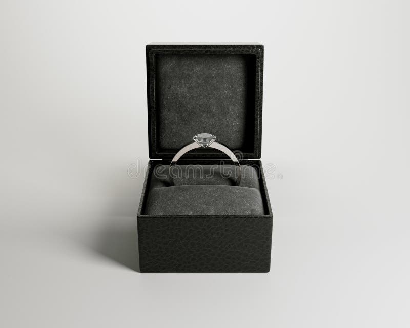 Open Ring Box Isolated stock illustration. Illustration of love - 250795580