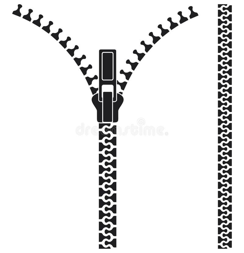 Ritssluiting vector illustratie. Illustration of ritssluiting - 12980407