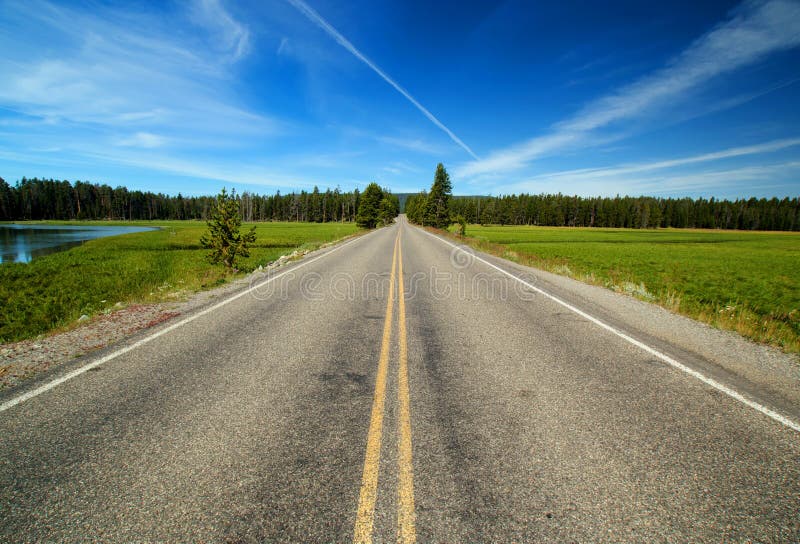 Open Road stock image. Image of landscape, mountain, horizon - 11249021