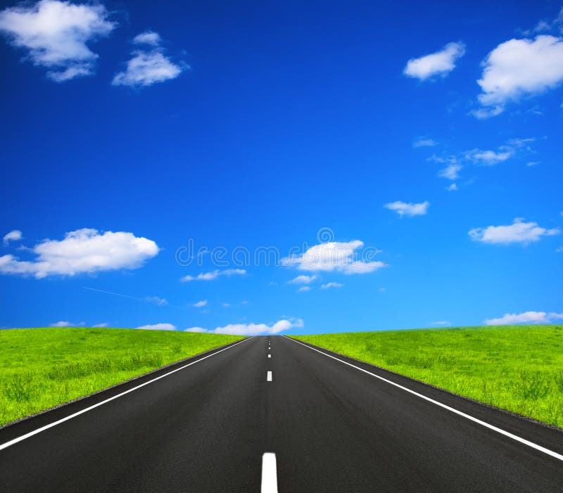 Open Road stock image. Image of transportation, clouds - 12182113