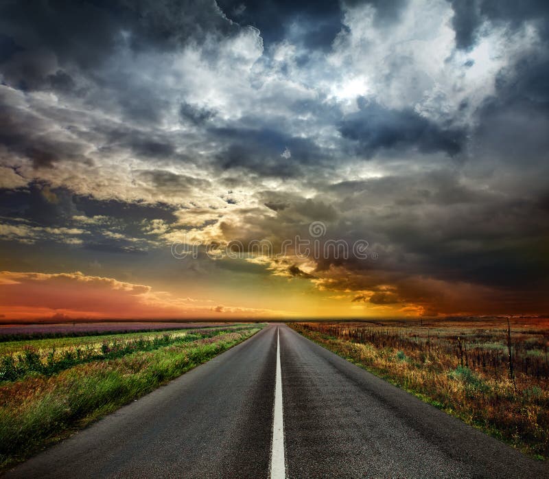 Open Road stock photo. Image of russia, horizon, cloud - 21027078