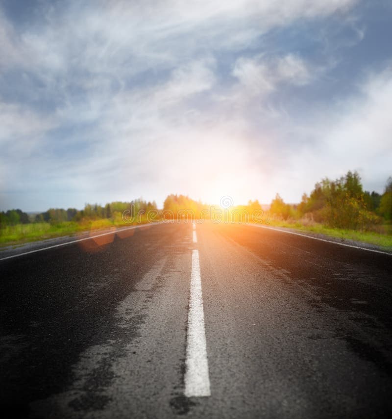 Open Road stock photo. Image of horizontal, long, journey - 21687122
