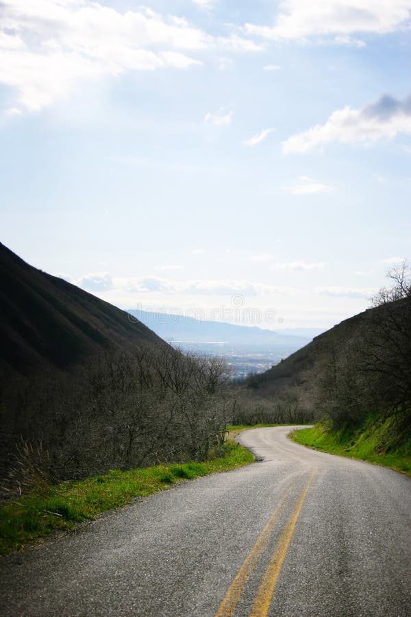Open road stock image. Image of clouds, outdoor, vertical - 4177873