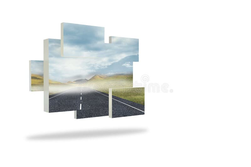 Open Road on Abstract Screen Stock Illustration - Illustration of ...