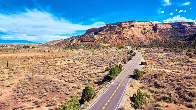 Open Road Across Desert into Mountains Stock Image - Image of summer ...