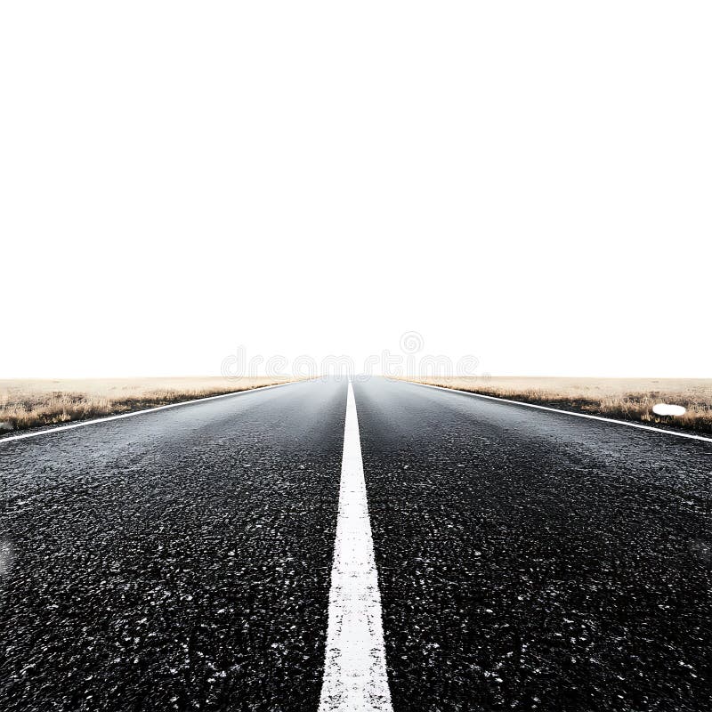 Open Road Ahead Stunning Asphalt Road Image Stock Illustration ...