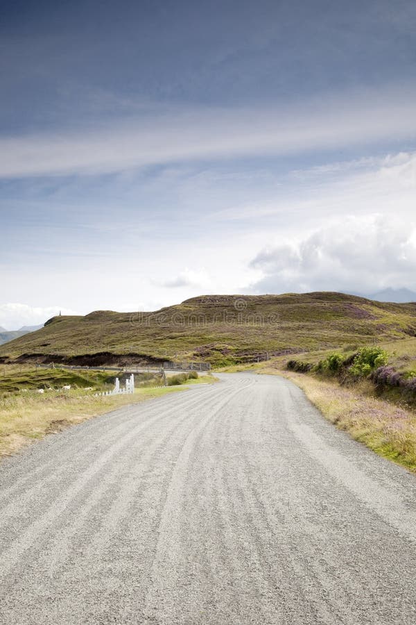 Open Road, Carbost, Isle of Skye Stock Image - Image of road, carbost ...