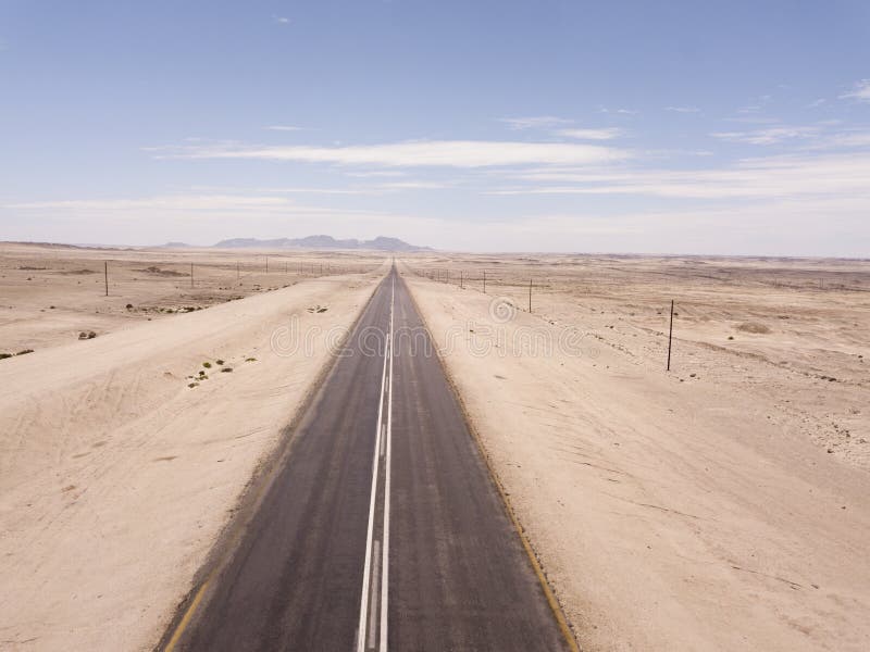 Open Road in a Desert Landscape Stock Image - Image of transportation ...